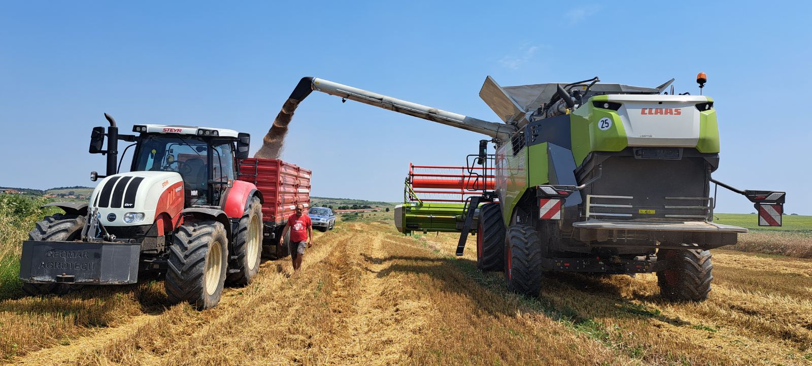 Седмица на демонстрациите в монтанско: CLAAS TRION 650 и хедер CERIO 7.70